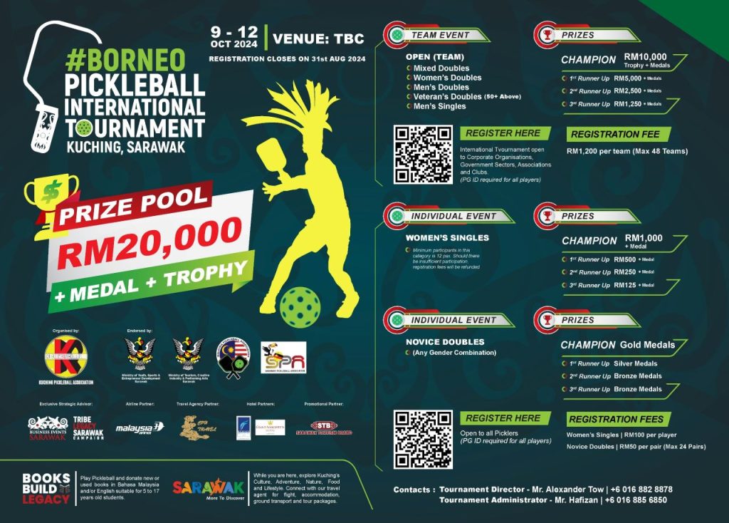 Kuching to Host Malaysia’s Biggest Pickleball Tournament This October ...